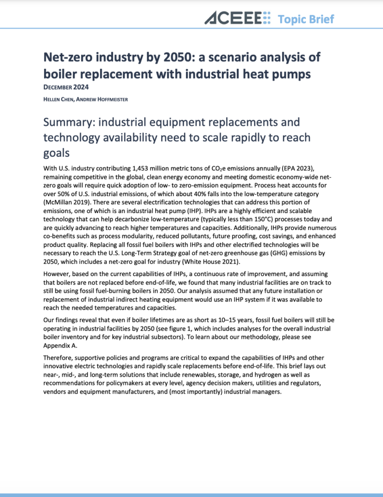 Net-Zero Industry by 2050: A Scenario Analysis of Boiler Replacement with Industrial Heat Pumps ...